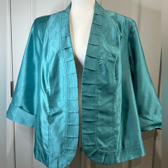 Dress Barn | Jackets & Coats | Formal Dress Barn Turquoise Open Front ...